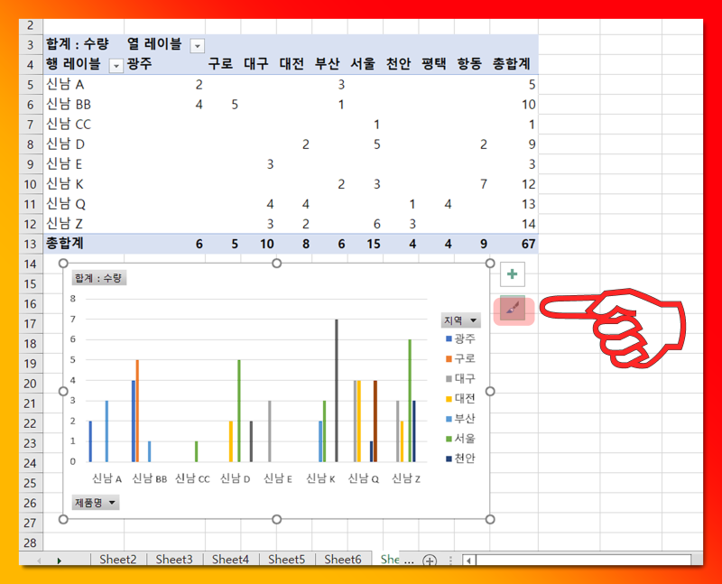 엑셀 피벗테이블 만들기 표 정렬 그룹화 차트 총정리 네이버 블로그